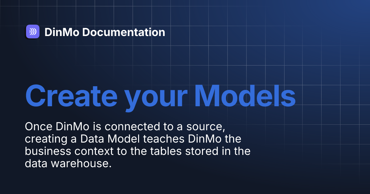 Create your Models | DinMo Documentation