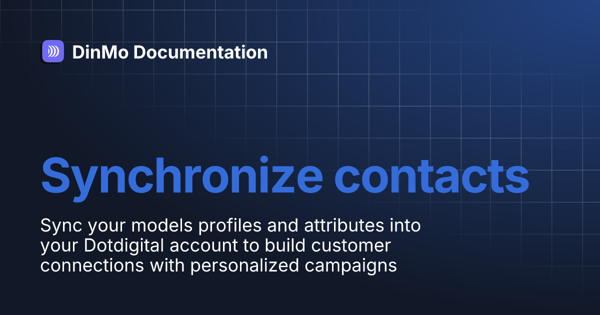 Synchronize contacts | DinMo Documentation