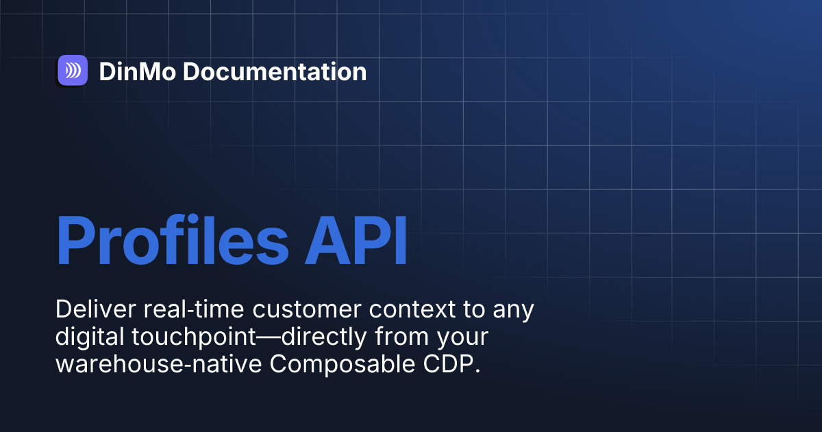 Profiles API | DinMo Documentation